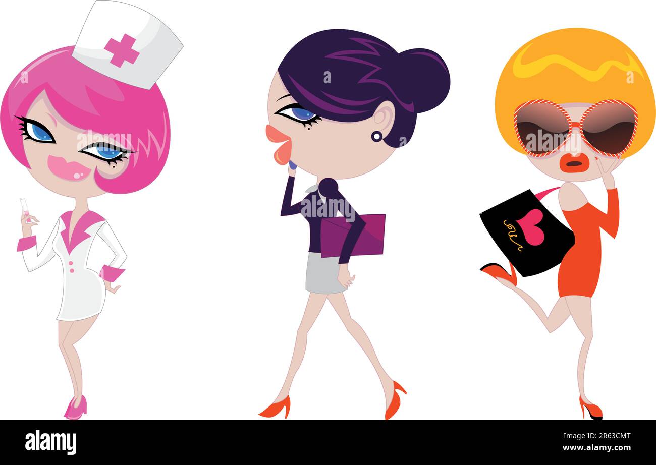 Girl career Stock Vector Images - Alamy