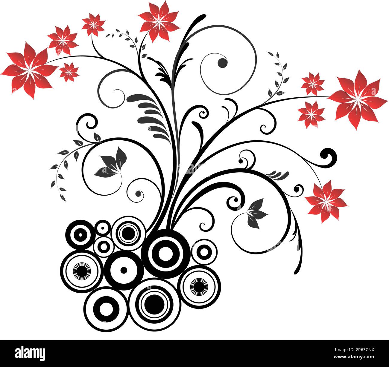 Decorative abstract floral design Stock Vector Image & Art - Alamy