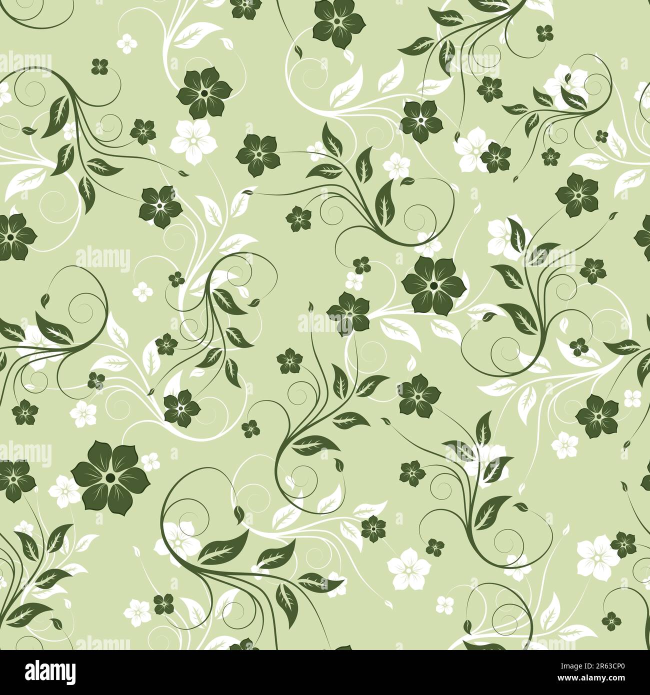 Floral seamless background for yours design usage Stock Vector Image ...