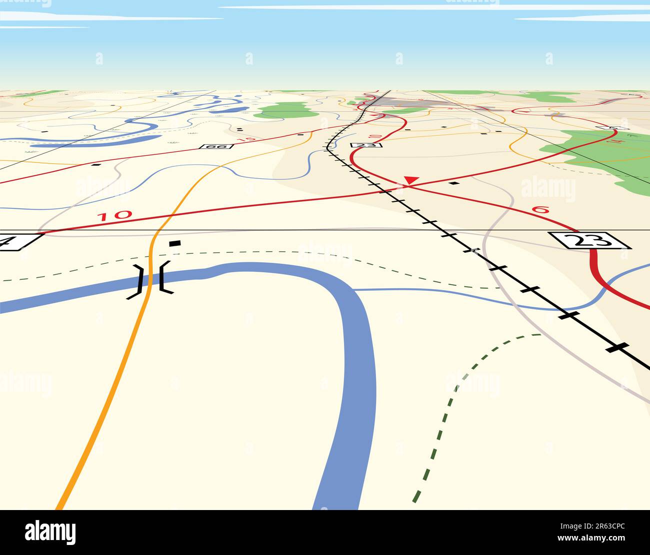 Editable vector illustration of a generic roadmap without names Stock ...