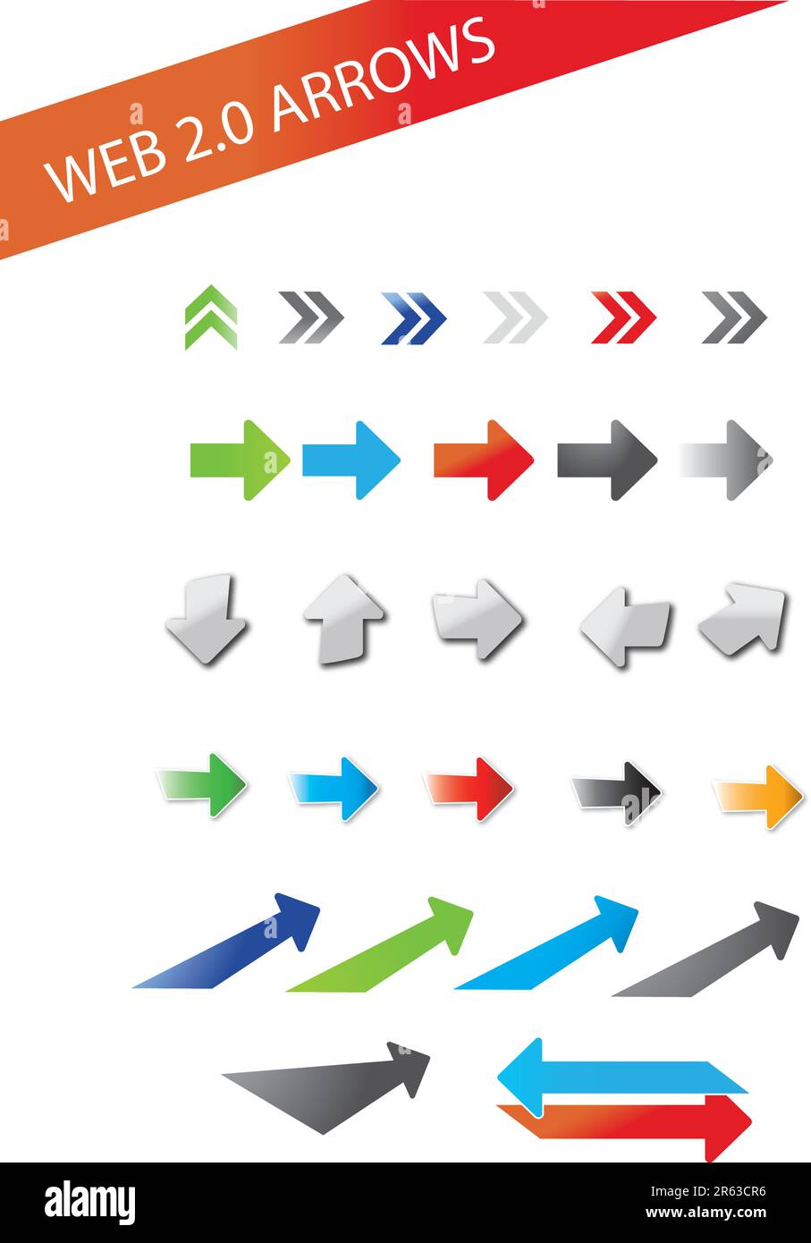 Web 2.0 arrows Stock Vector Image & Art - Alamy