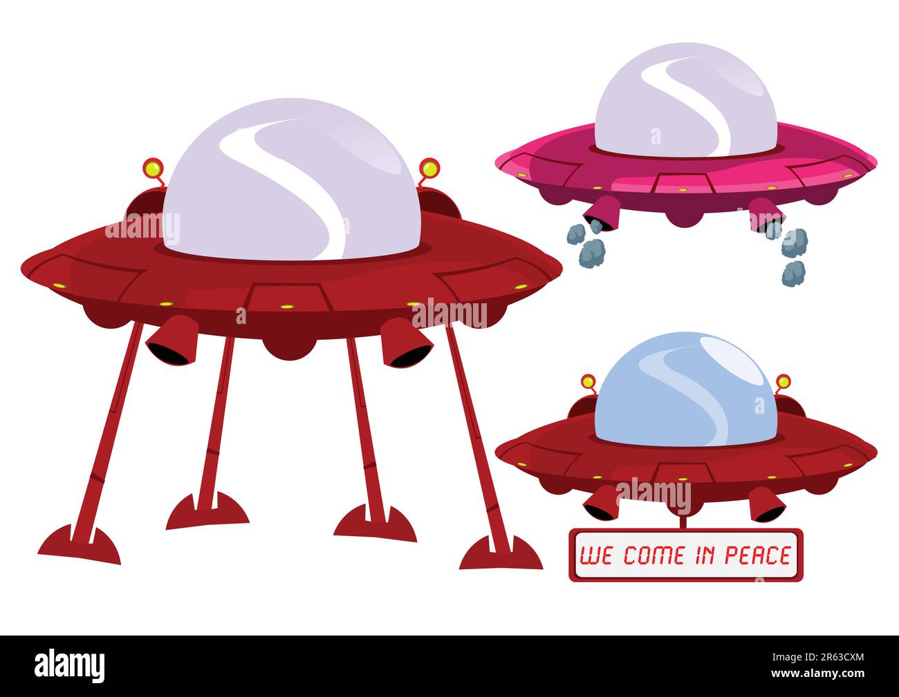 Alien Terrestrial Spacecraft Concept Illustration in Vector Stock ...