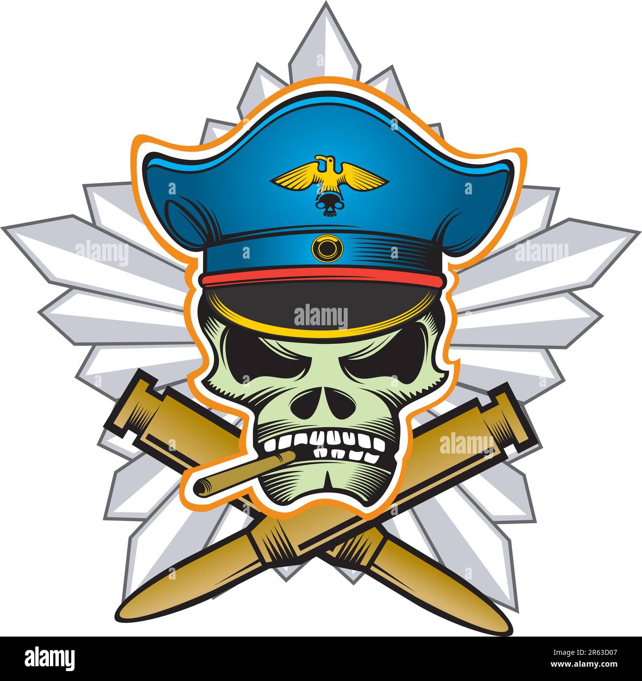 Decorative skull shield pattern design Stock Vector Image & Art - Alamy