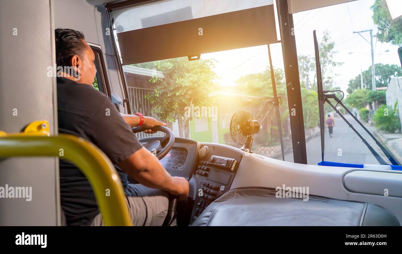 Hispanic bus driver hi-res stock photography and images - Alamy