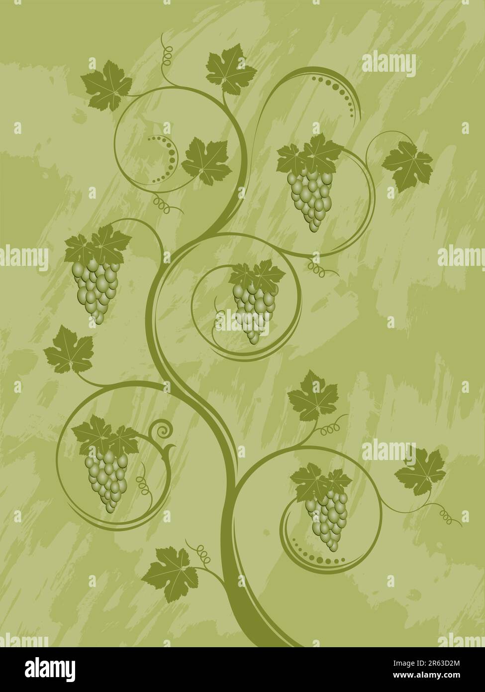 Abstract floral background with a vine Stock Vector Image & Art - Alamy