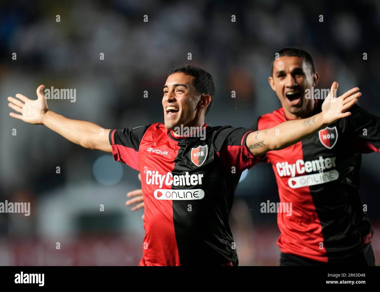 Marcos Portillo of Newell's Old Boys of Argentina celebrates scoring ...