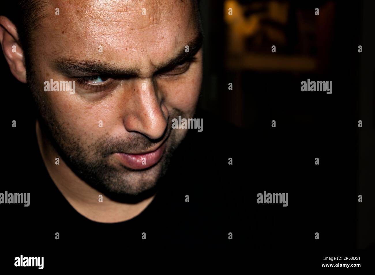 Man scowl hi-res stock photography and images - Alamy