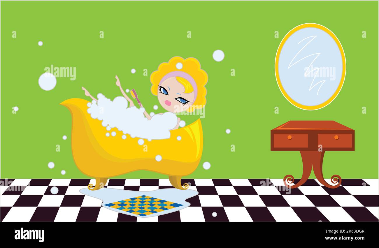 Female bath Stock Vector Images - Alamy