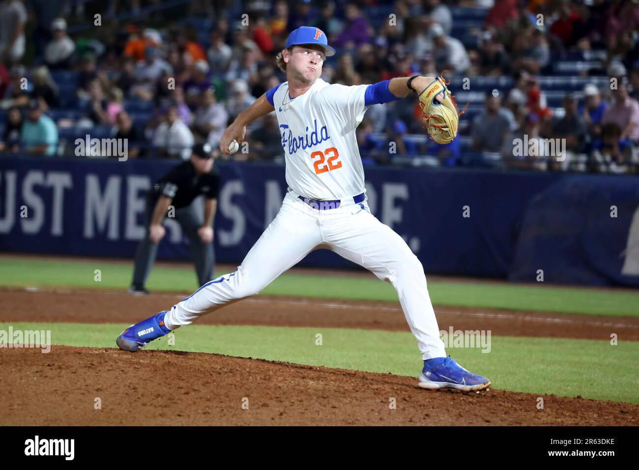 HOOVER, AL - MAY 24: Florida Gators pitcher Brandon Neely (22) during ...