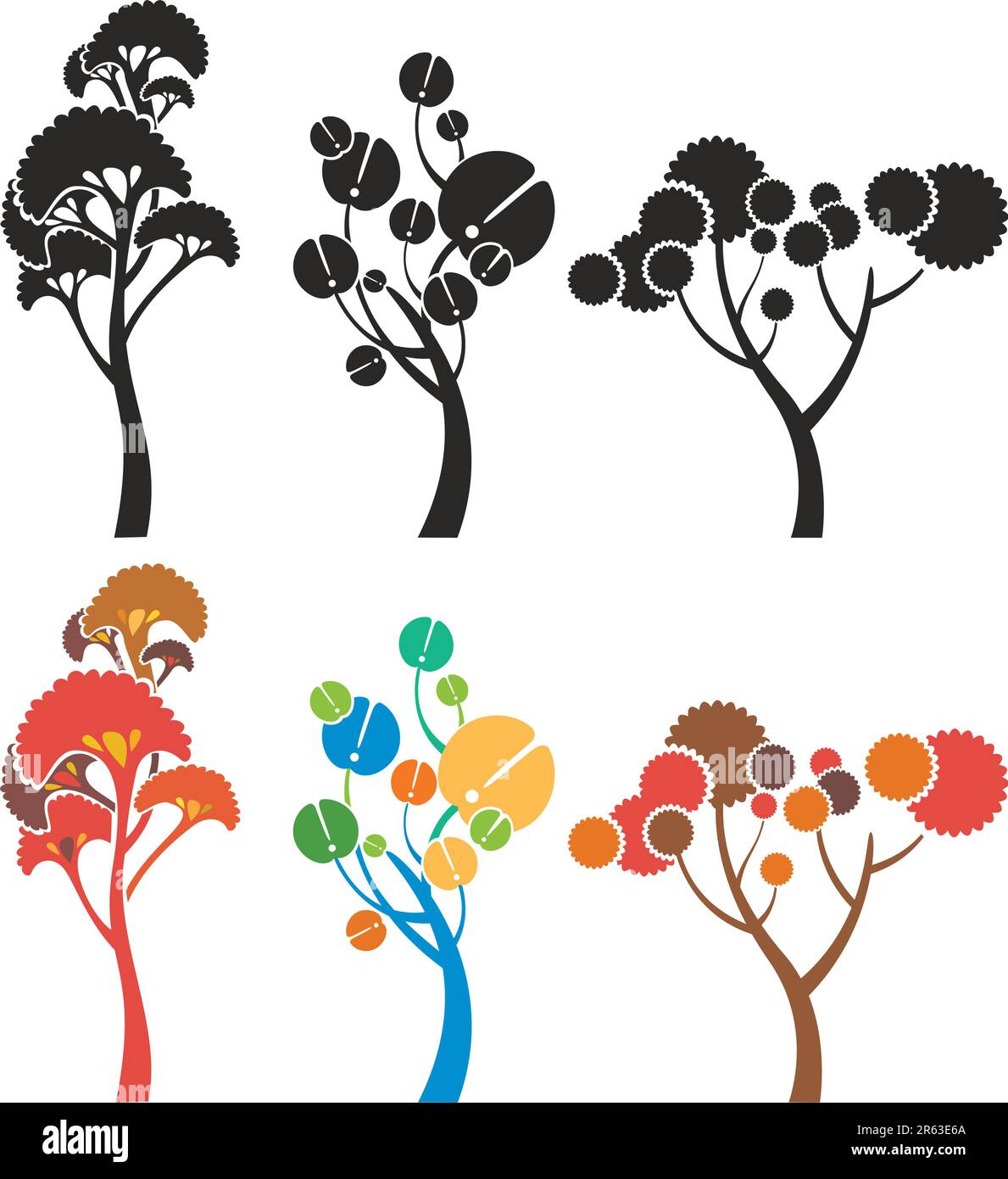 Trees pattern Cut Out Stock Images & Pictures - Alamy