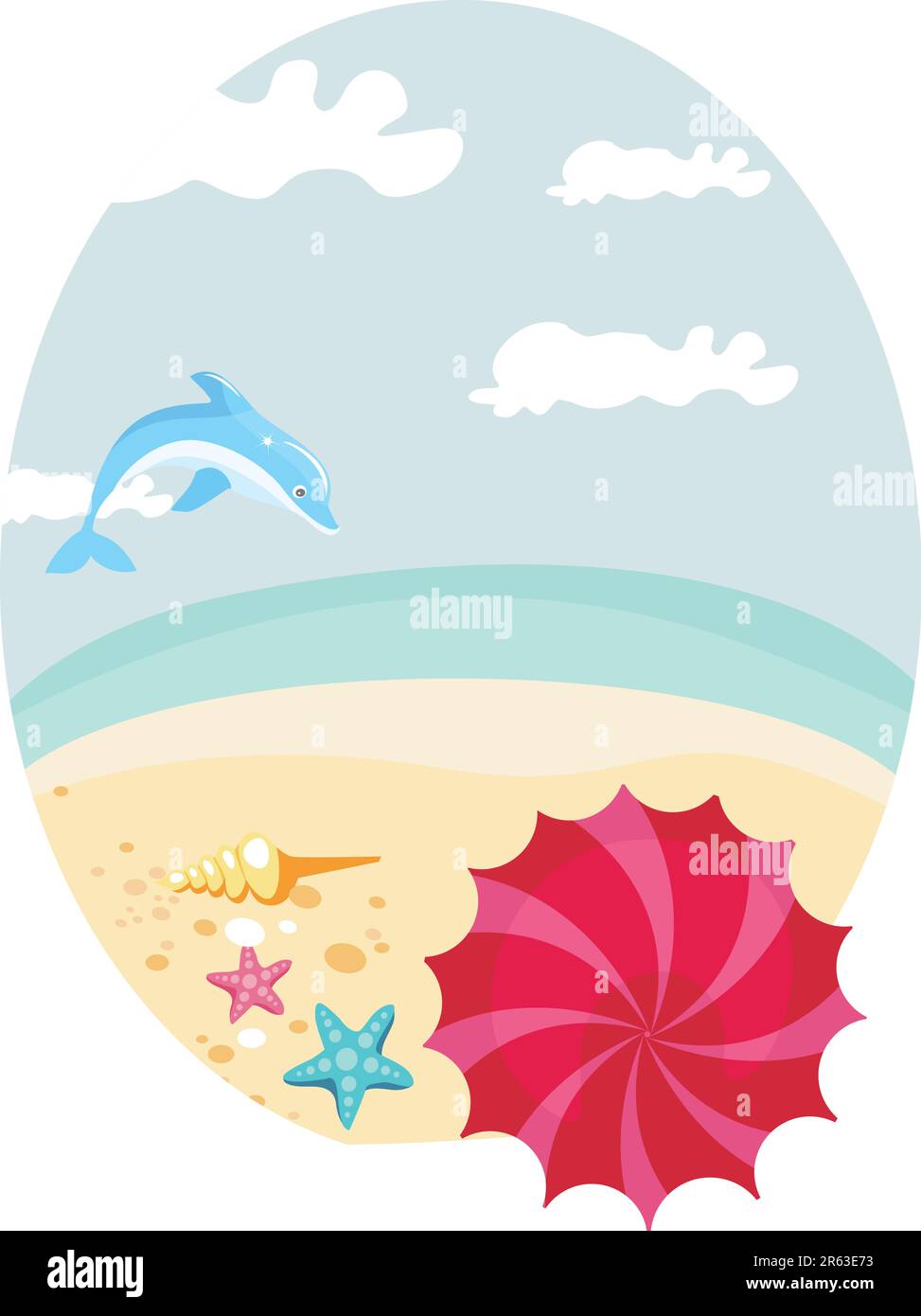 vector illustration of a beach Stock Vector Image & Art - Alamy