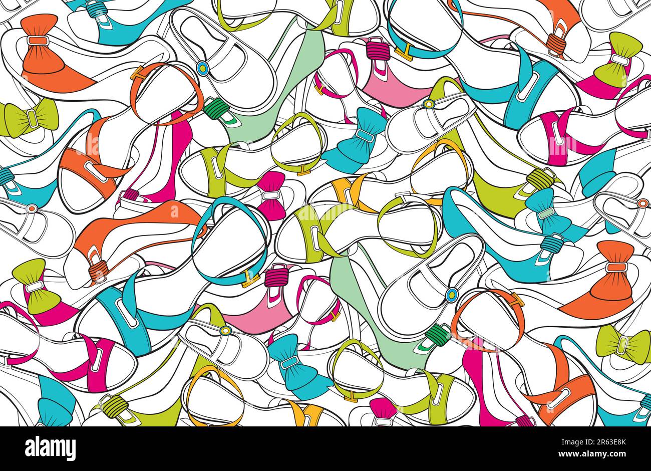 Fashion female shoes pattern design texture Stock Vector Image & Art ...