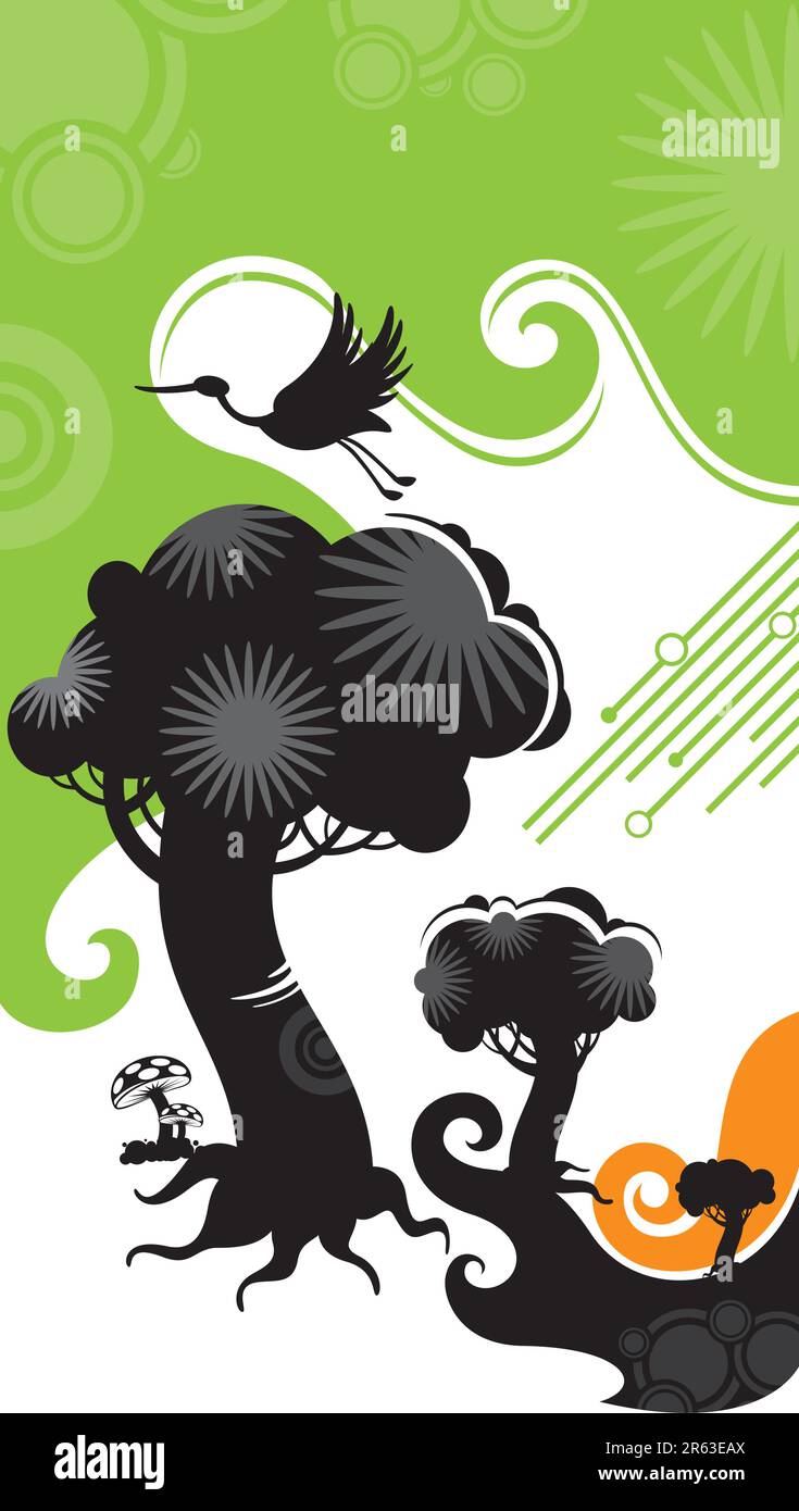 Abstract tree pattern design background Stock Vector Image & Art - Alamy