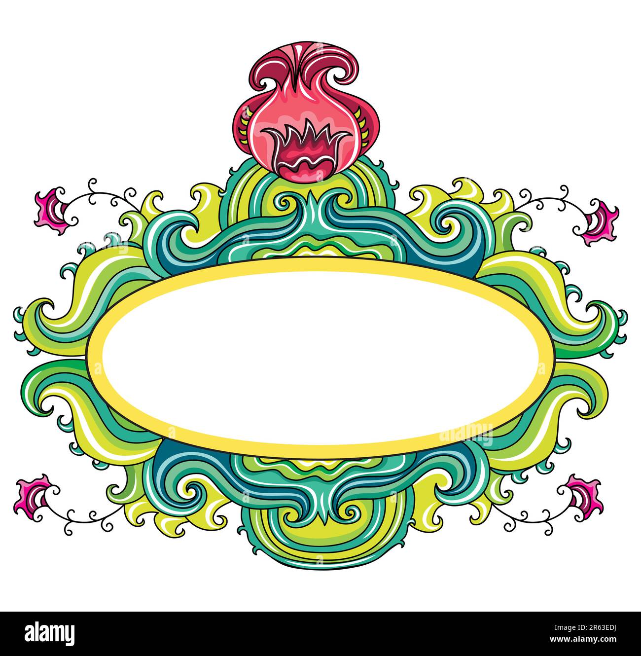 Abstract floral framework with space for your text Stock Vector Image ...