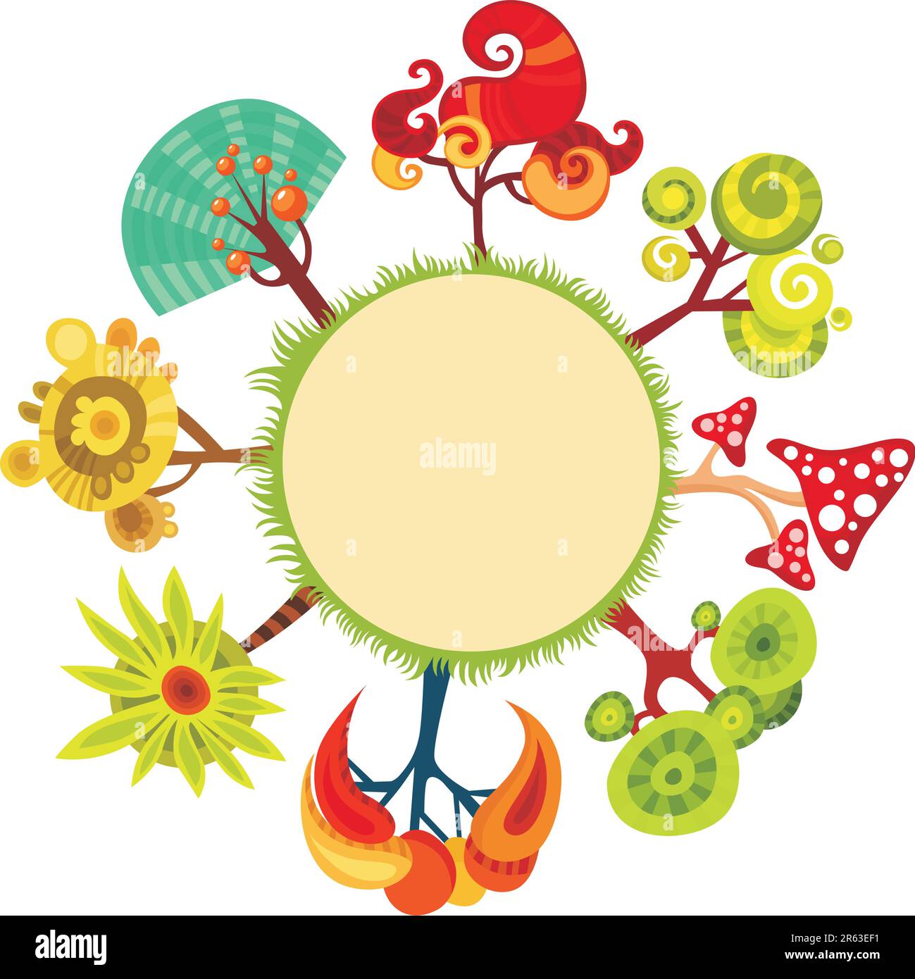 vector illustration of a spring card Stock Vector Image & Art - Alamy