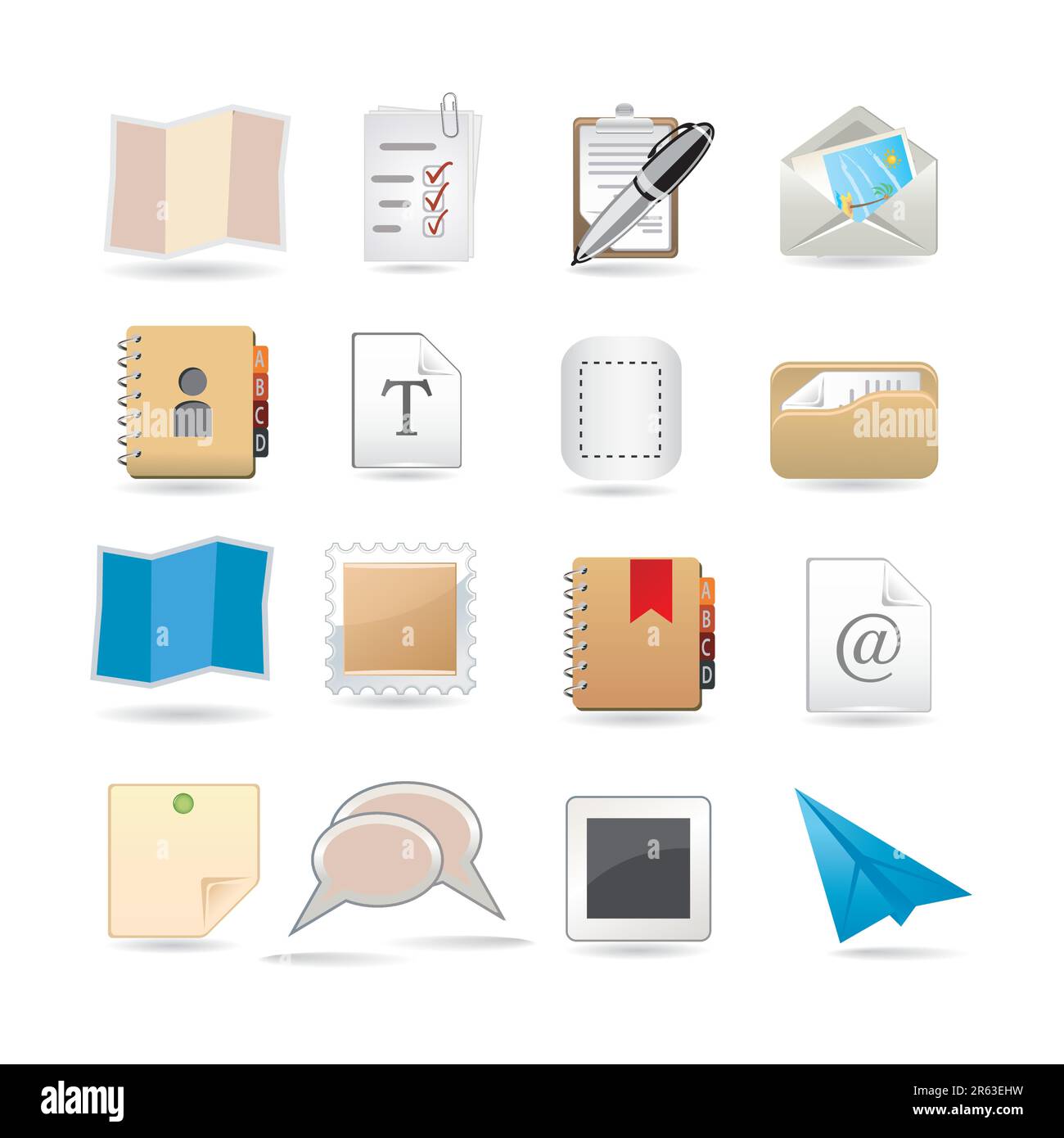 Office folder paper pencil Stock Vector Images - Alamy