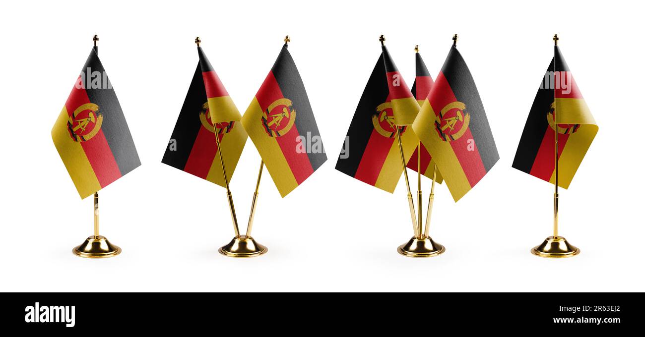 Small national flags of the DDR on a white background Stock Photo - Alamy