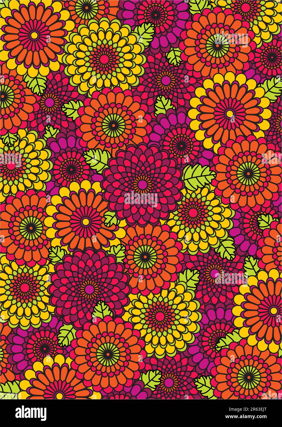 Vector pattern including ethnic Japan motif with multicolored typical ...