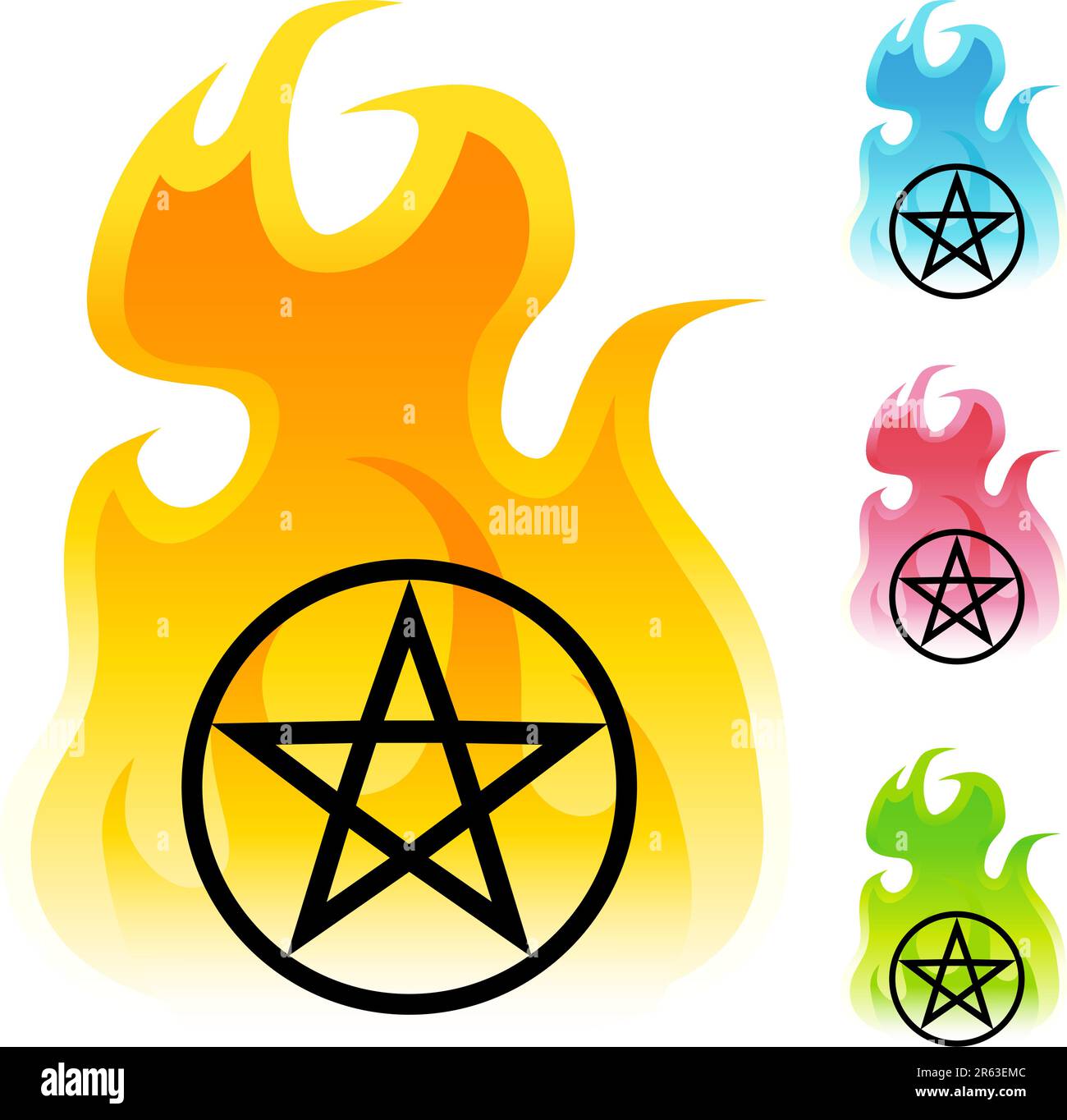 Magic pentagram illustration Cut Out Stock Images & Pictures - Alamy