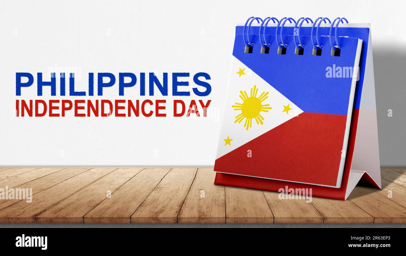 Calendar with Philippine flag color. Philippines Independence Day ...