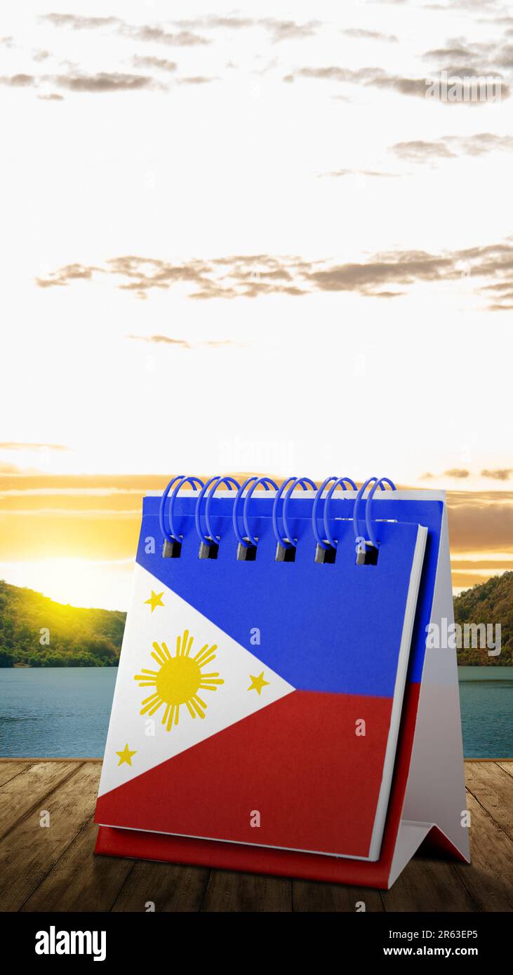 Calendar with Philippine flag color. Philippines Independence Day ...