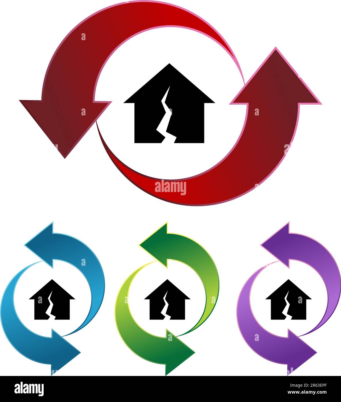 Damage damaged house Cut Out Stock Images & Pictures - Alamy