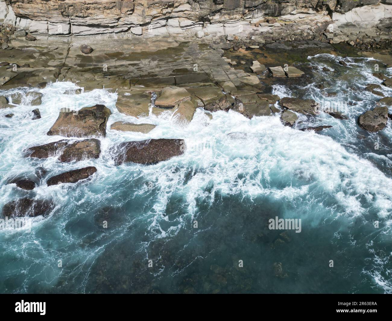 Waves breaking on beach at Sunshine Coast Australia Stock Photo - Alamy