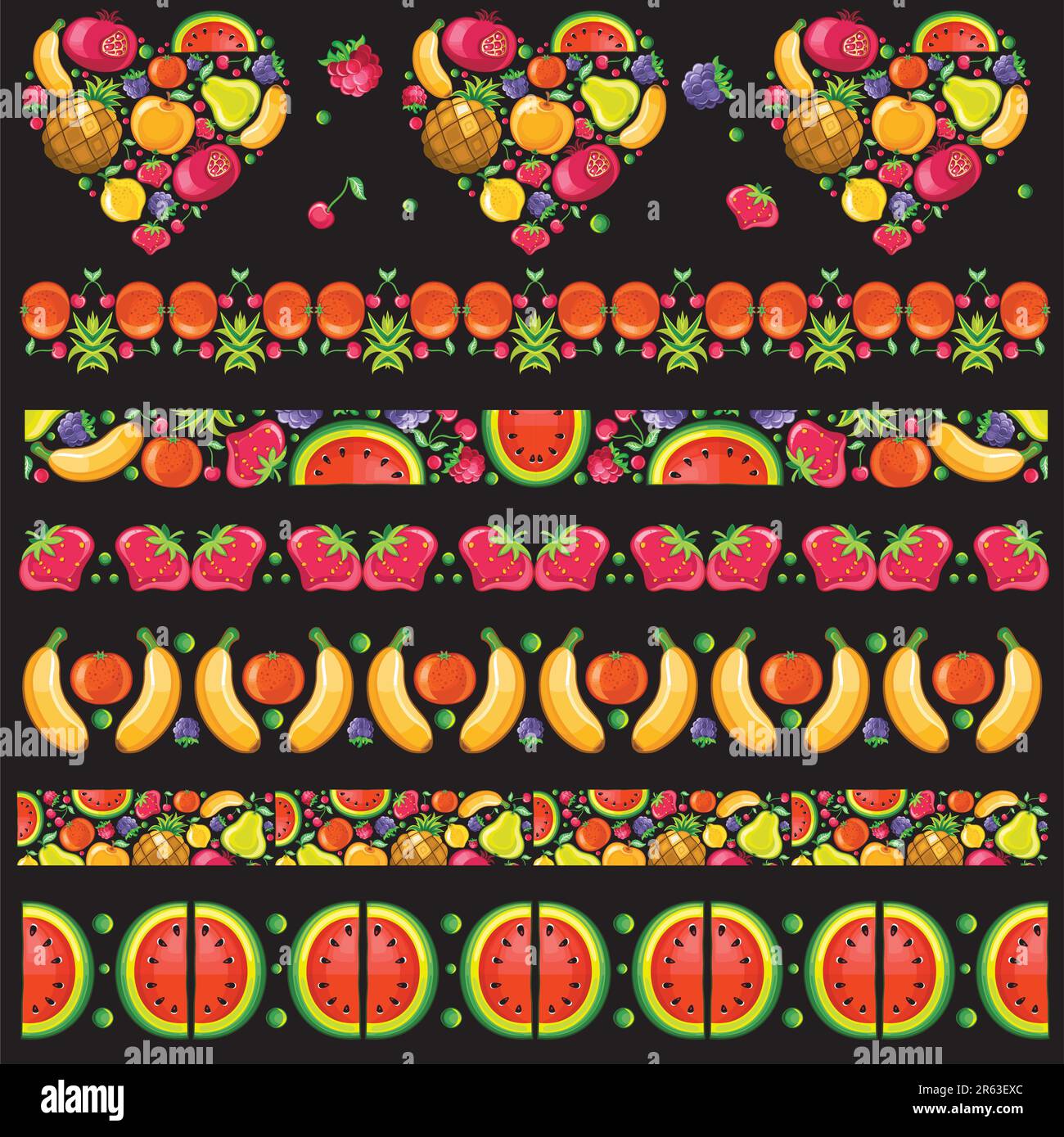 Raspberry Patterns Stock Vector Images Alamy
