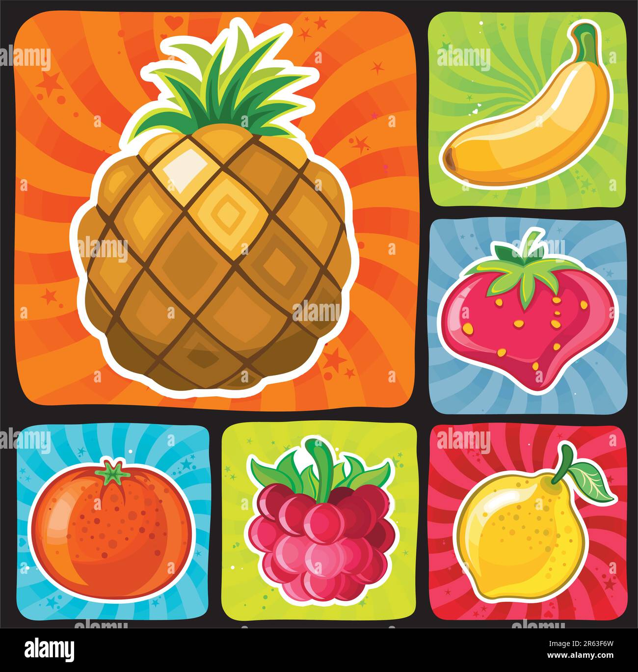 Colorful fruity icons set - fruity series Stock Vector Image & Art - Alamy