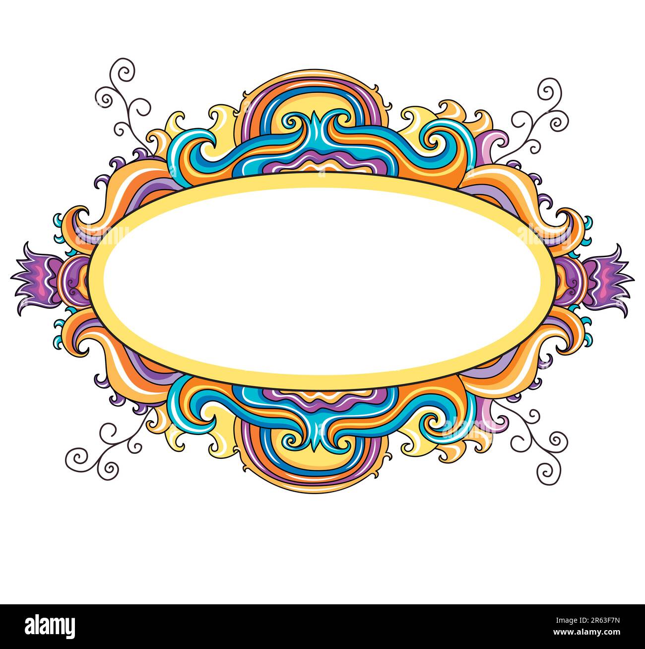 Abstract floral framework with space for your text Stock Vector Image ...