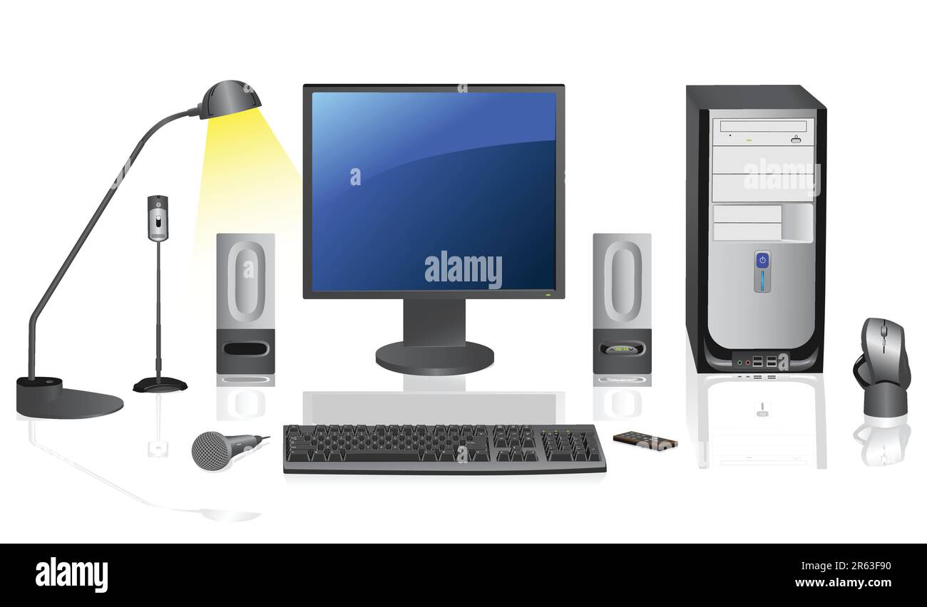 Desktop computer. Detailed illustration Stock Vector Image & Art - Alamy Desktop computer. Detailed illustration Stock Vector Image & Art - Alamy