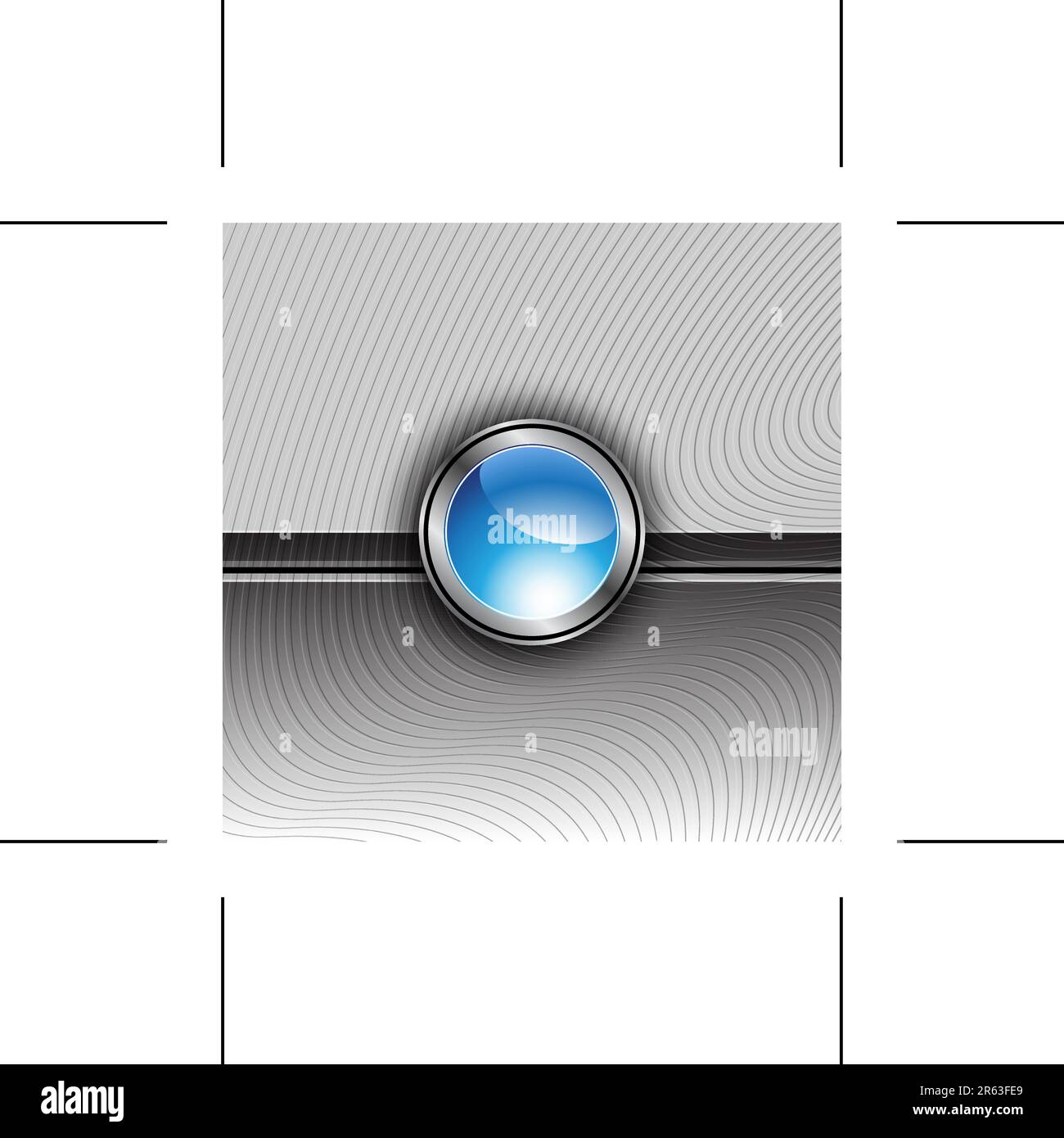 A round chrome button with wavy background Stock Vector Image & Art - Alamy