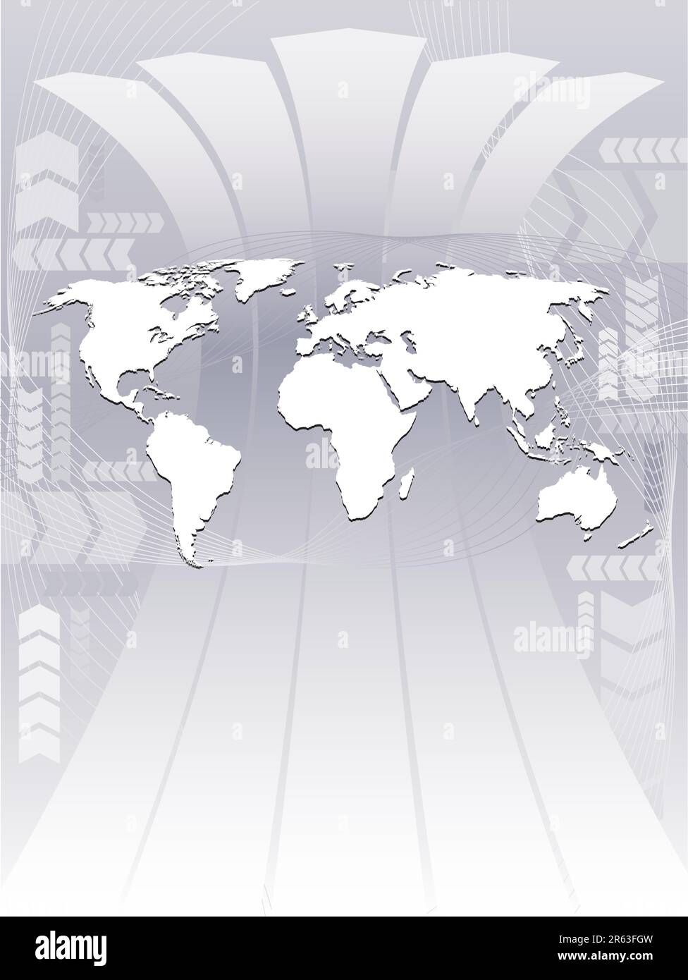 World map on an abstract background, conceptual business illustration ...