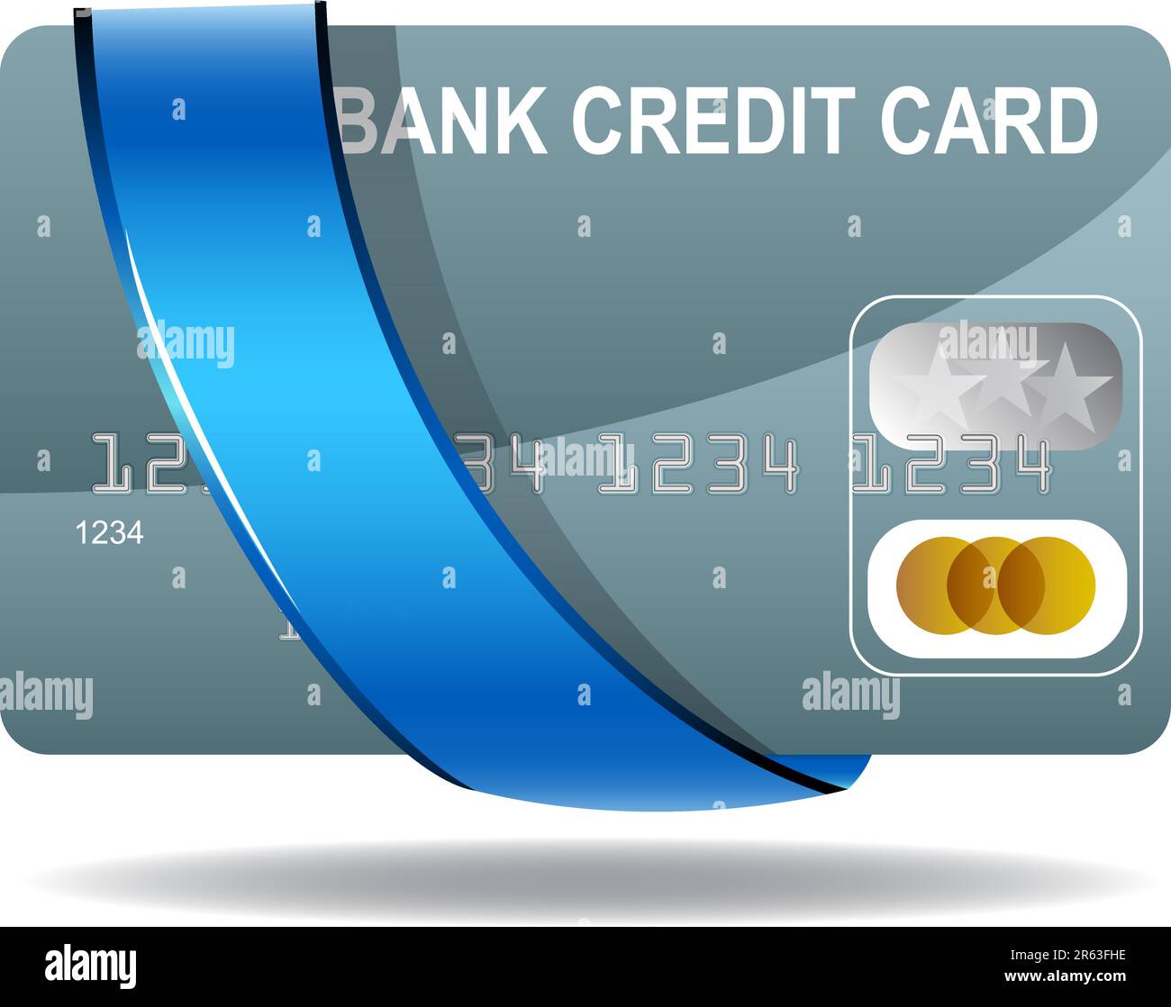 A realistic Credit Card with a surrounding ribbon for text Stock Vector ...
