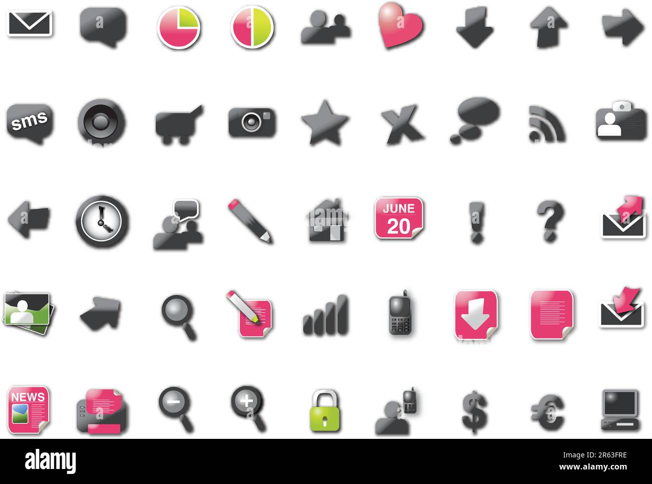 Web 2.0 icons Stock Vector Image & Art - Alamy