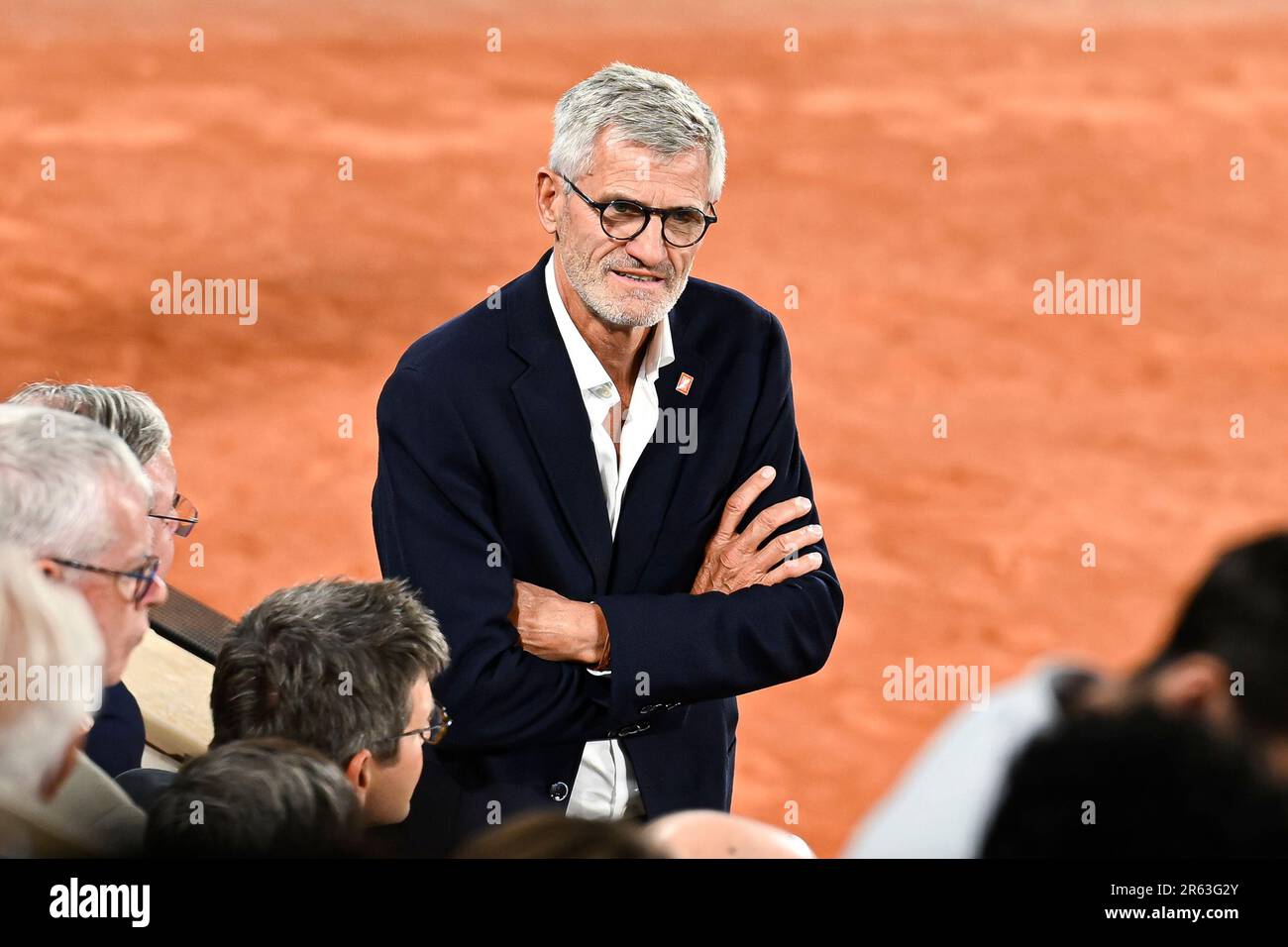 Paris, France. 06th June, 2023. Gilles Moretton FFT president during ...