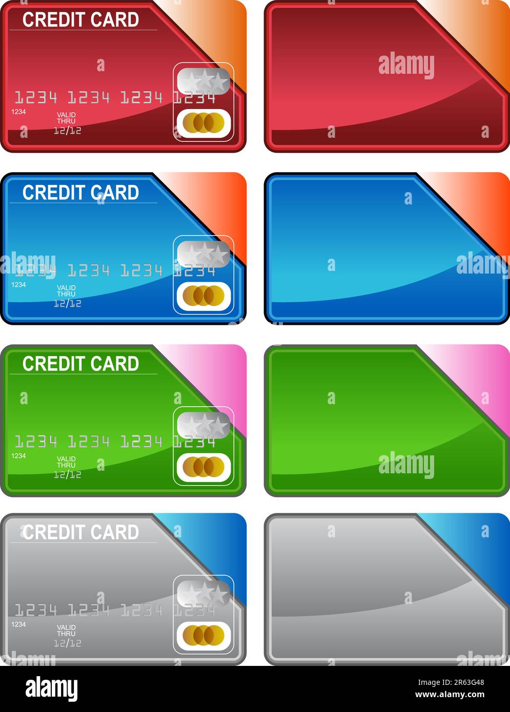 Hologram credit card Stock Vector Images - Alamy