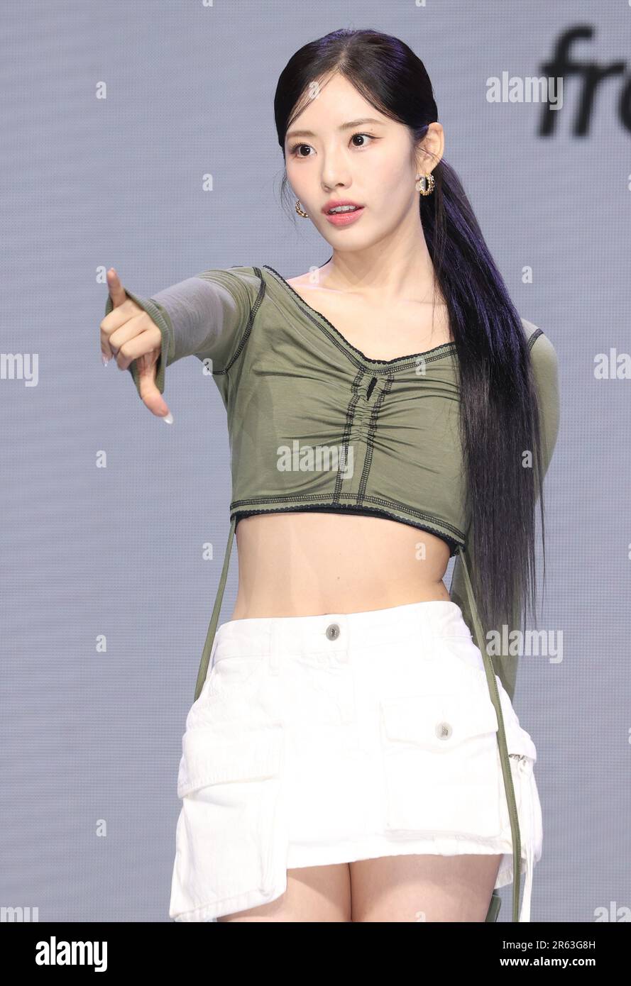 07th June, 2023. S. Korean girl group Fromis 9 Park Ji-won, a member of South Korean girl group ...