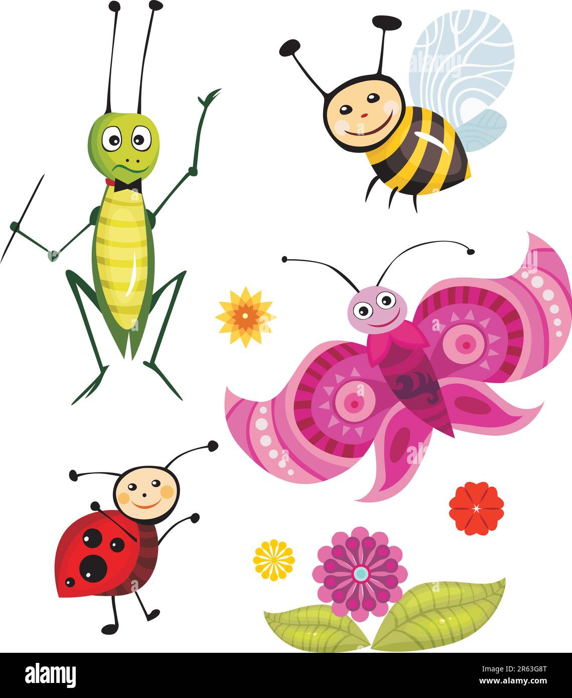 Insect illustration set Stock Vector Images - Alamy