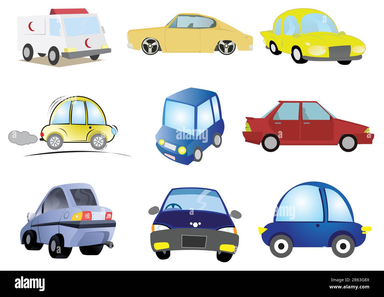 Assorted Car of Transportation Illustration in Vector Stock Vector ...