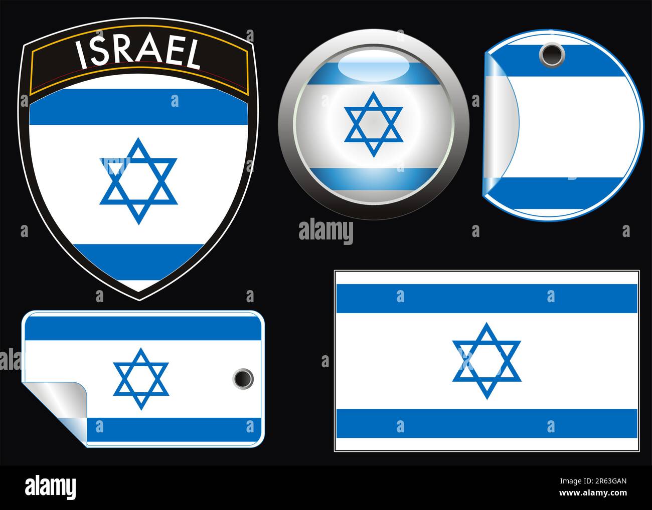 israel grest flag with web button and label Stock Vector Image & Art ...