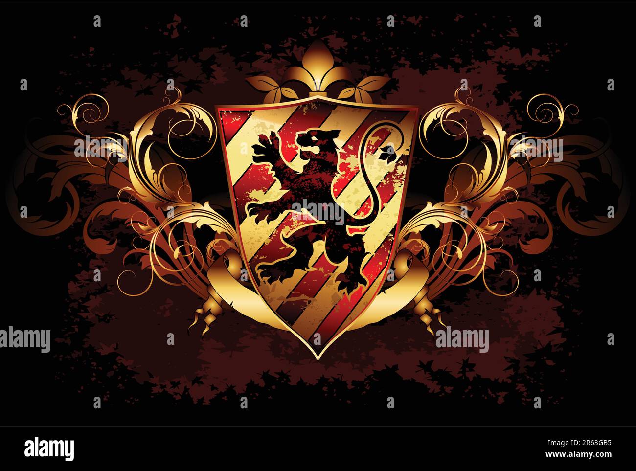 ornamental shield, this illustration may be useful as designer work ...