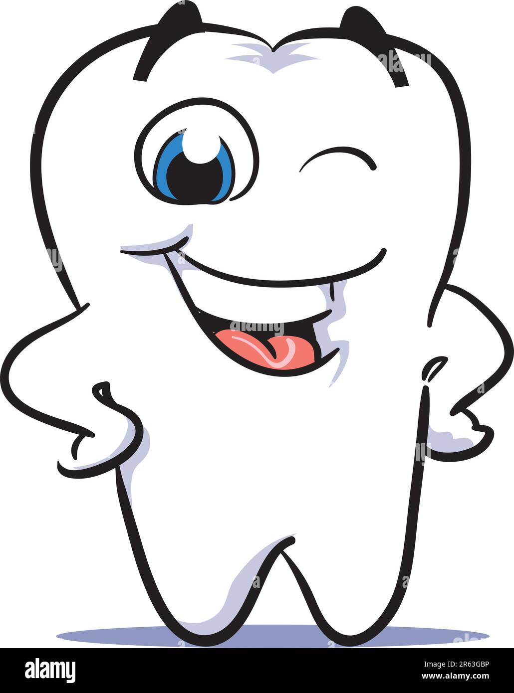 vector winking happy smiling tooth Stock Vector Image & Art - Alamy