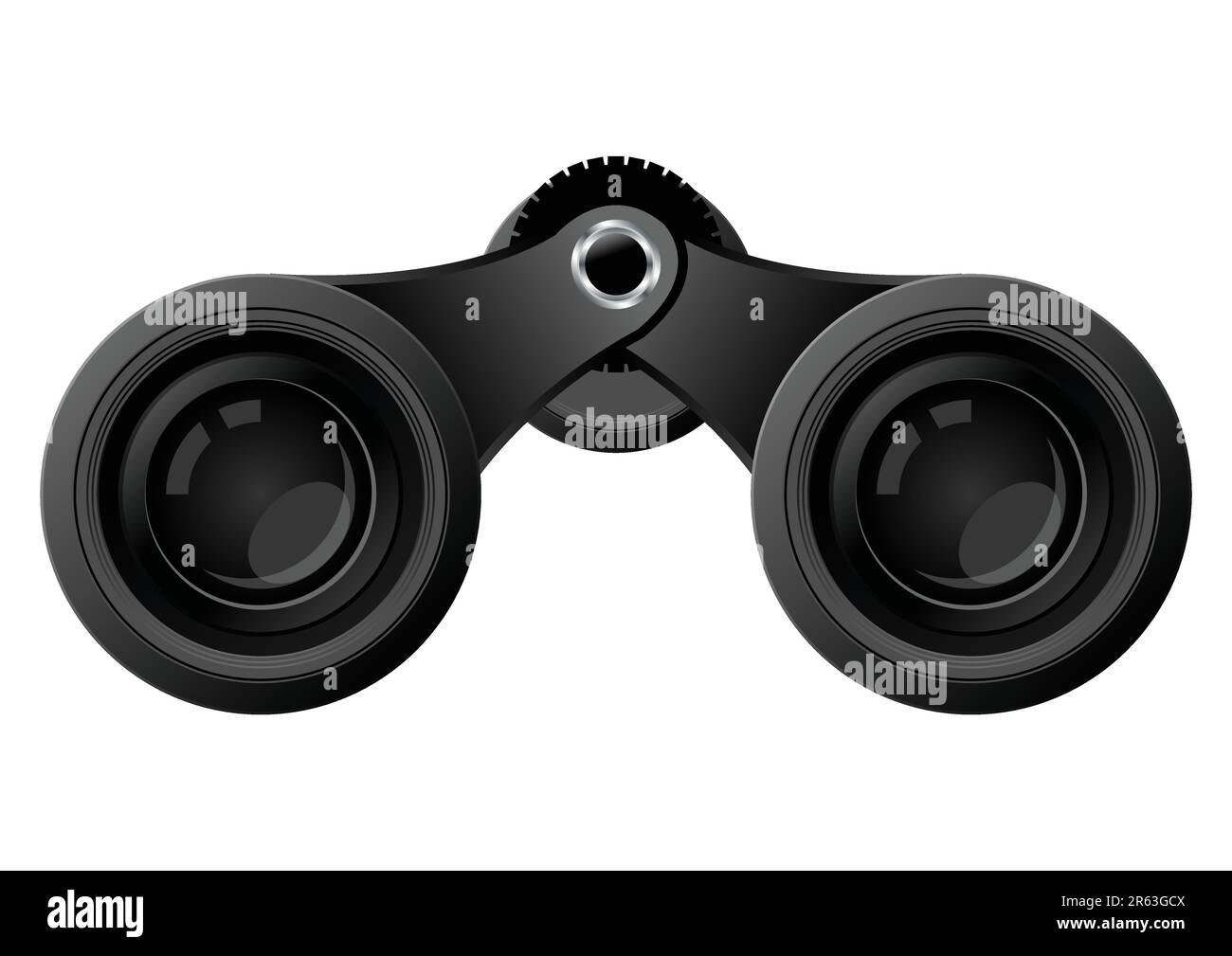 Binoculars. Observation device isolated over white background Stock ...