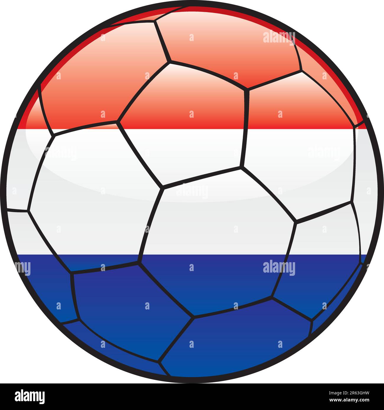 fully editable illustration flag of Netherlands on soccer ball Stock ...