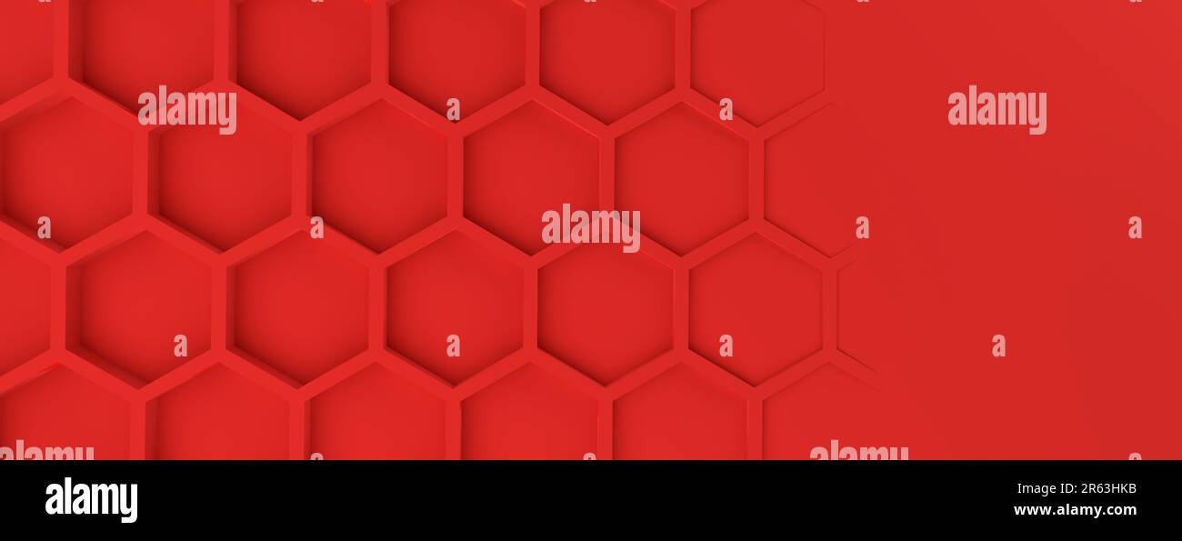 Abstract modern red honeycomb background, 3d rendering Stock Photo - Alamy
