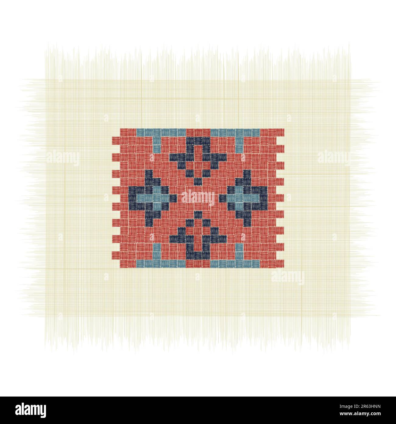 Tiles of Damascus, Palestinian embroidery Tatreez symbol drawing over ...