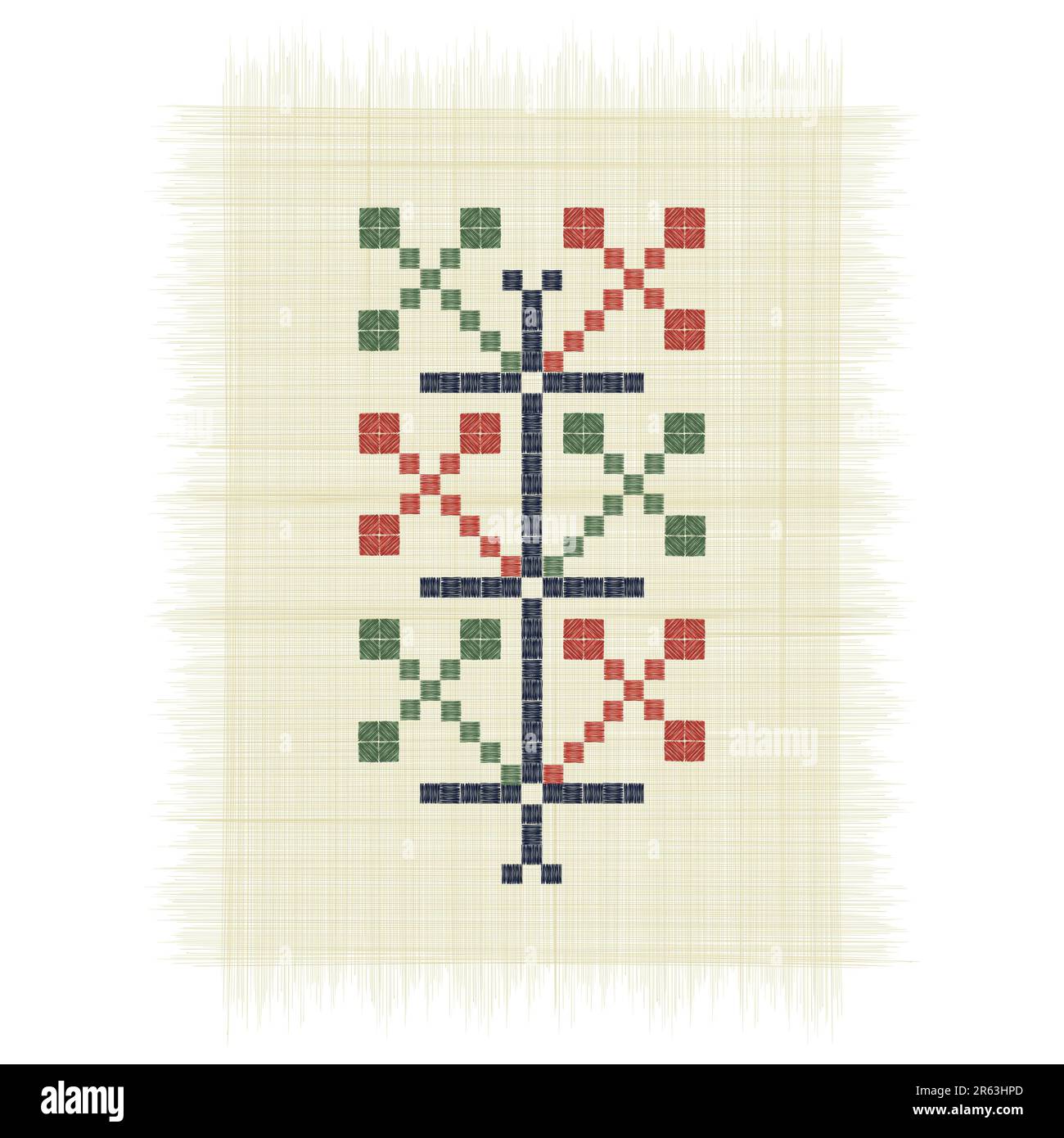 Chickpeas, Palestinian embroidery Tatreez symbol drawing over white ...