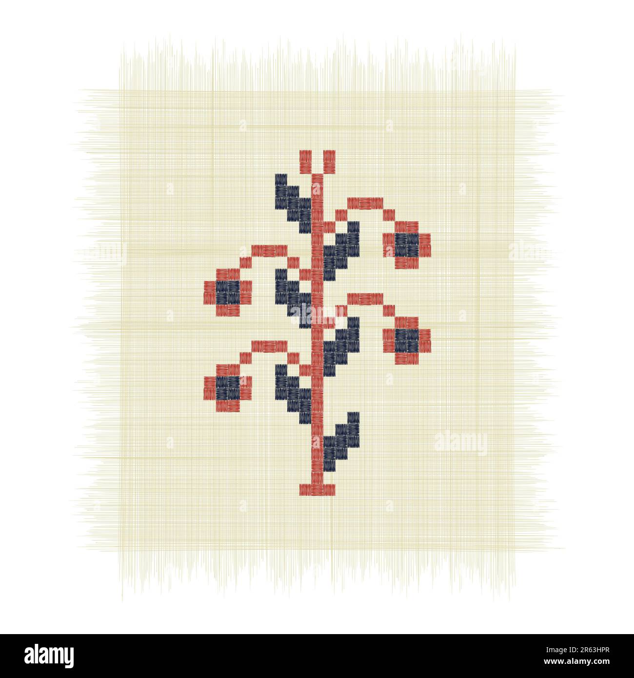 The Apple Trees, Palestinian embroidery Tatreez symbol drawing over ...