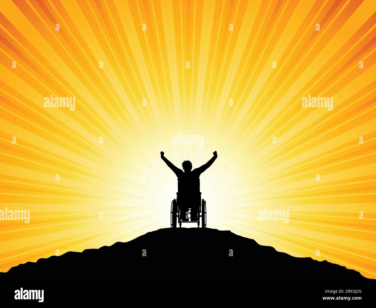 Man raised arms in Stock Vector Images - Alamy
